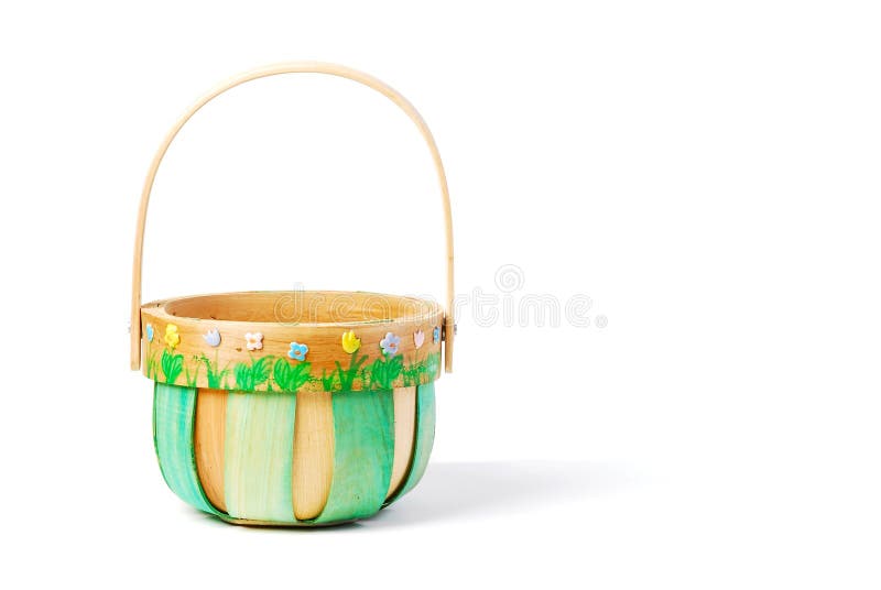Green Easter Basket Isolated Stock Image - Image of eggs, colourful: 561557