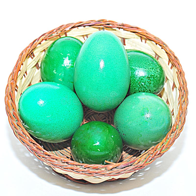 Green Easter eggs stock photo. Image of decorative, chicken - 39924888