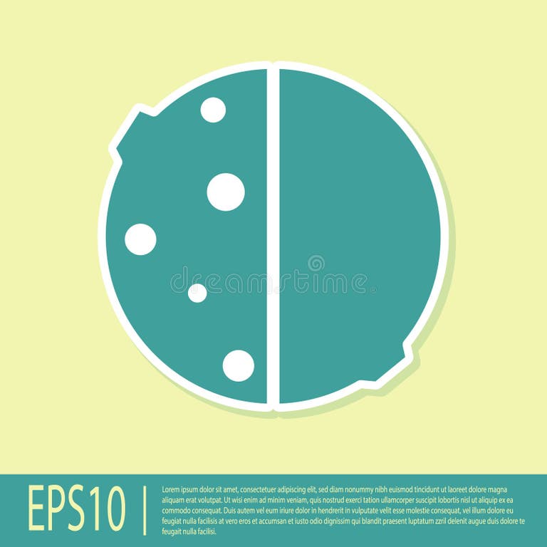 Green Eclipse of the Sun Icon Isolated on Yellow Background. Total ...