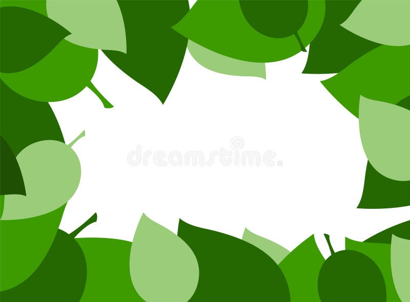 Green Eco Frame Natural with Leaves Stock Vector - Illustration of ...