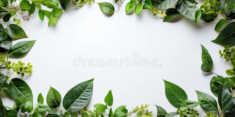 Green Eco-friendly Background with Leaves for Banner or Website Design ...