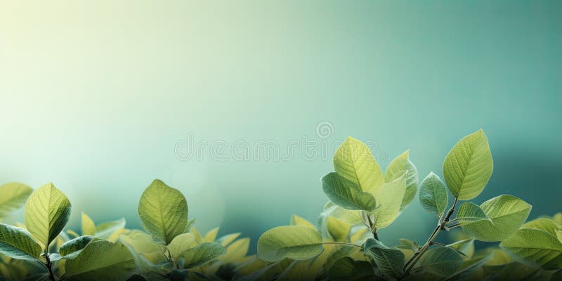 Green Eco-friendly Background with Leaves for Banner or Website Design ...