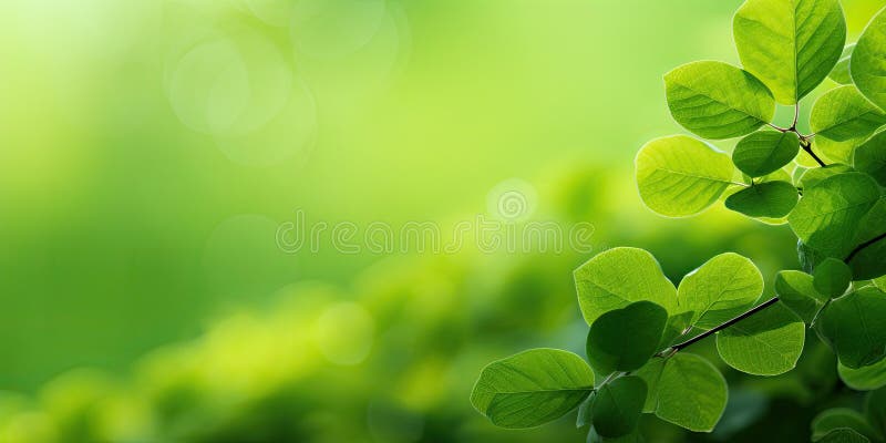 Green Eco-friendly Background with Leaves for Banner or Website Design ...