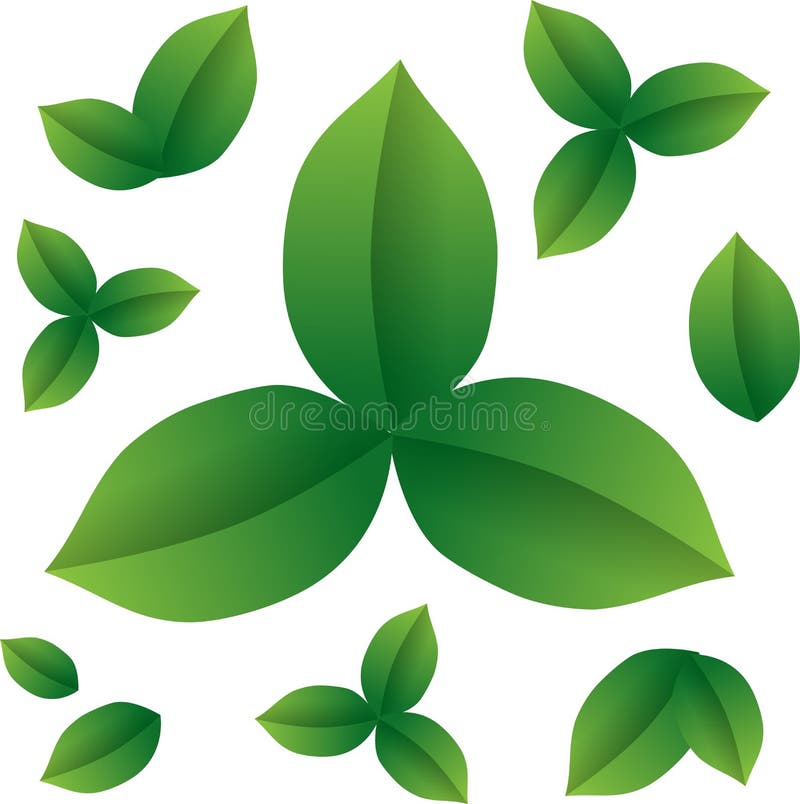 Green eco friendly leaves stock vector. Illustration of symbol - 56480483