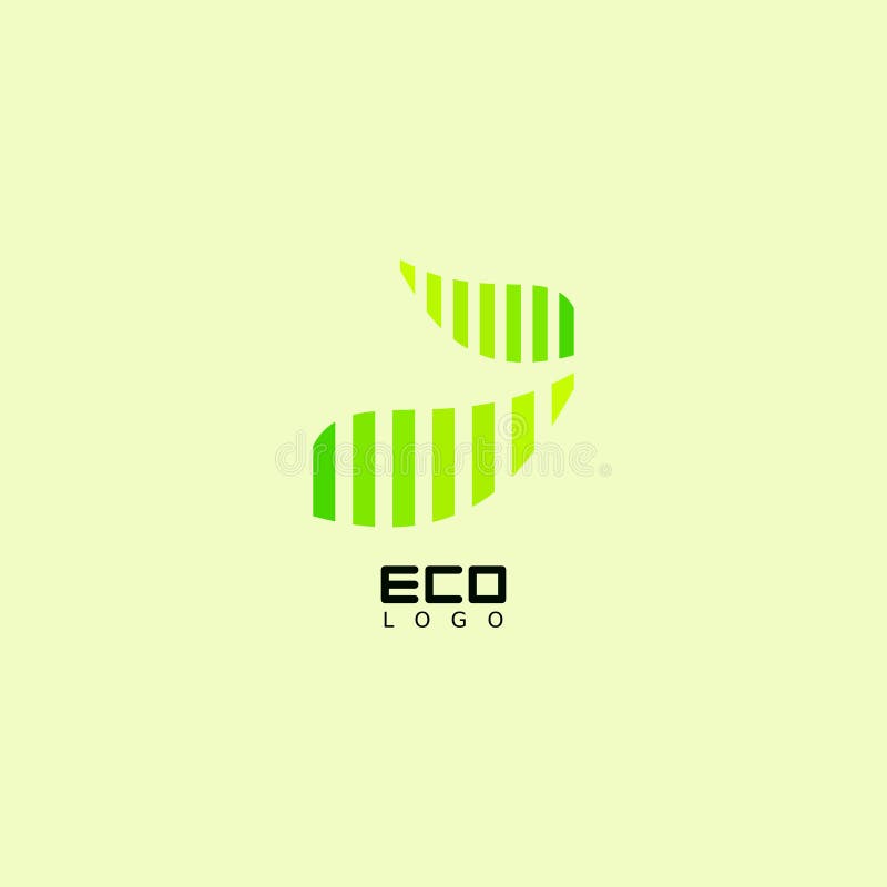 Green Eco-friendly Logo with Leaf Patterns for Business Stock Vector ...
