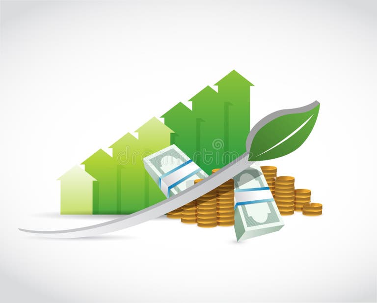 Green Eco Graph Chart Illustration Stock Photo - Image of concepts ...