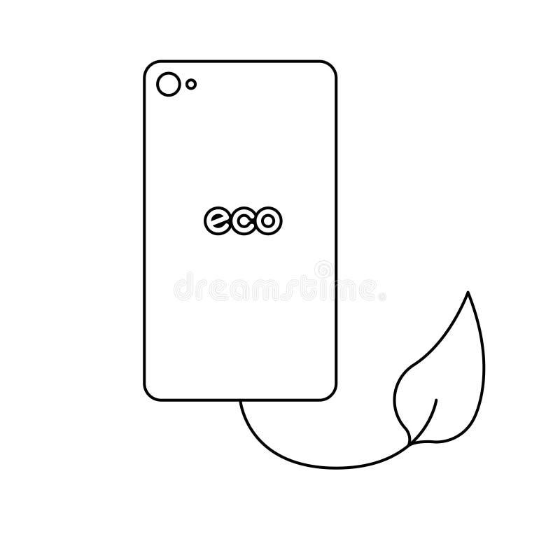 Green eco phone stock illustration. Illustration of power - 80101870