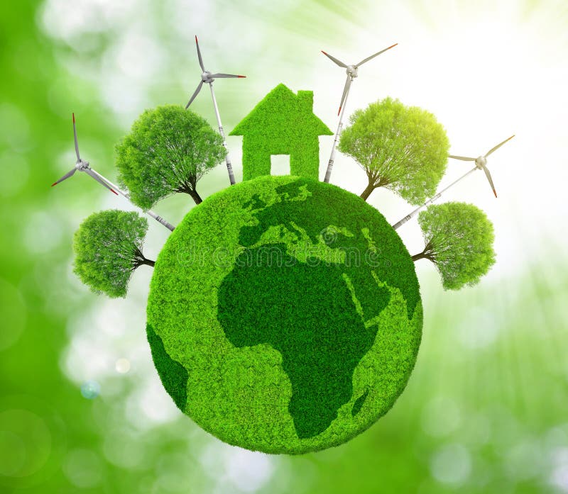 Green eco planet. stock image. Image of ecological, happiness - 67882803