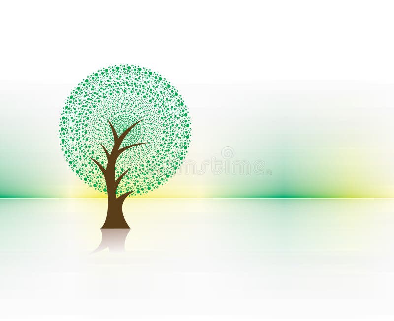 Green eco tree stock vector. Illustration of spring, forest - 13009085