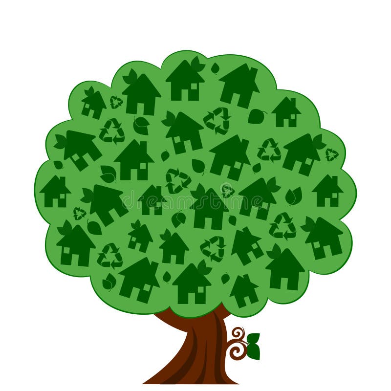 Green eco tree stock vector. Illustration of warming - 26578720