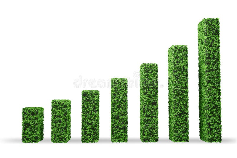 Green Ecological Growth Concept - 3d Rendering Stock Illustration ...
