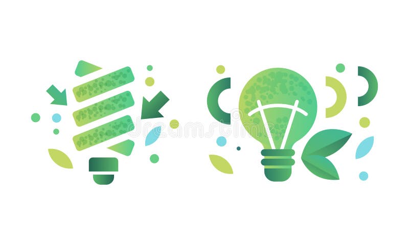 Green Ecology Flat Icon and Eco-friendly Environmental Symbol with ...