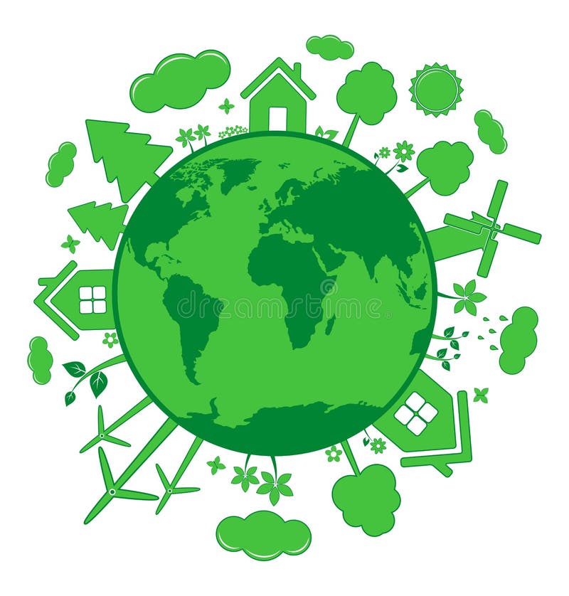 Renewable Ecology Energy Icons, Green City Power Alternative Resources ...