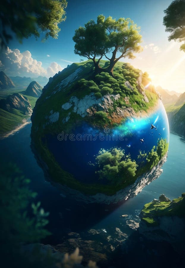 Green Ecology World Environment Day, Generative AI Illustration Stock ...