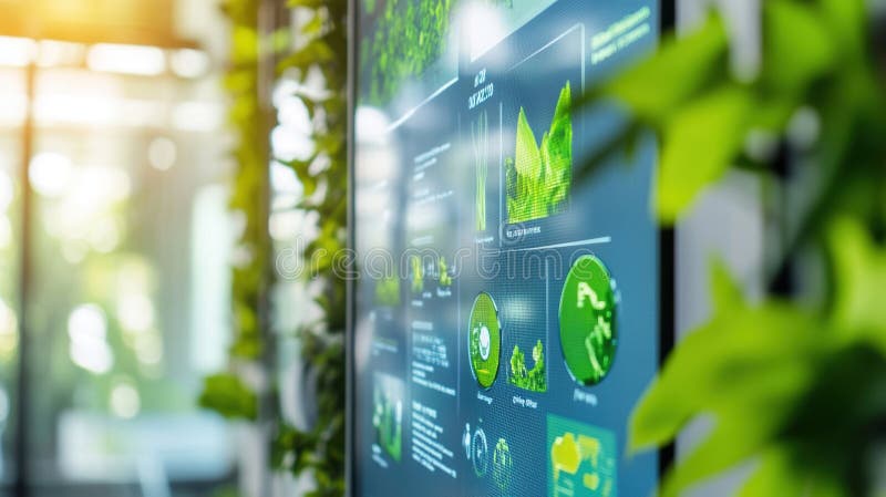 Green Economy Statistics Displayed on Sustainable Business Dashboard ...