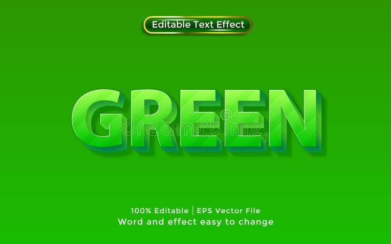 Green editable text effect stock vector. Illustration of label - 269044098