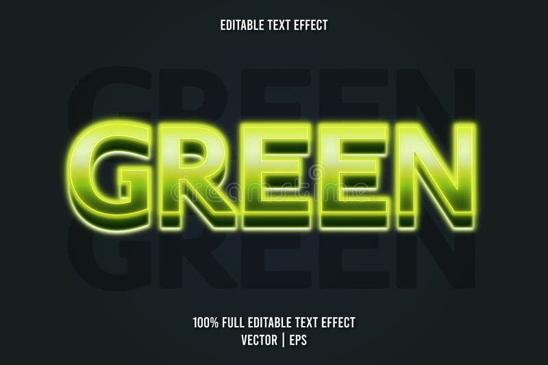 Green Editable Neon Word Stock Illustrations – 74 Green Editable Neon ...