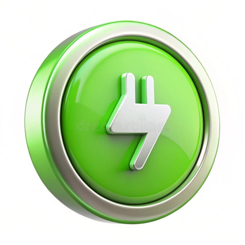 Green electric 3D icon stock illustration. Illustration of visual ...