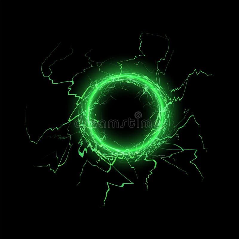 Green Electric Energy Ring Vector Illustration Stock Vector ...