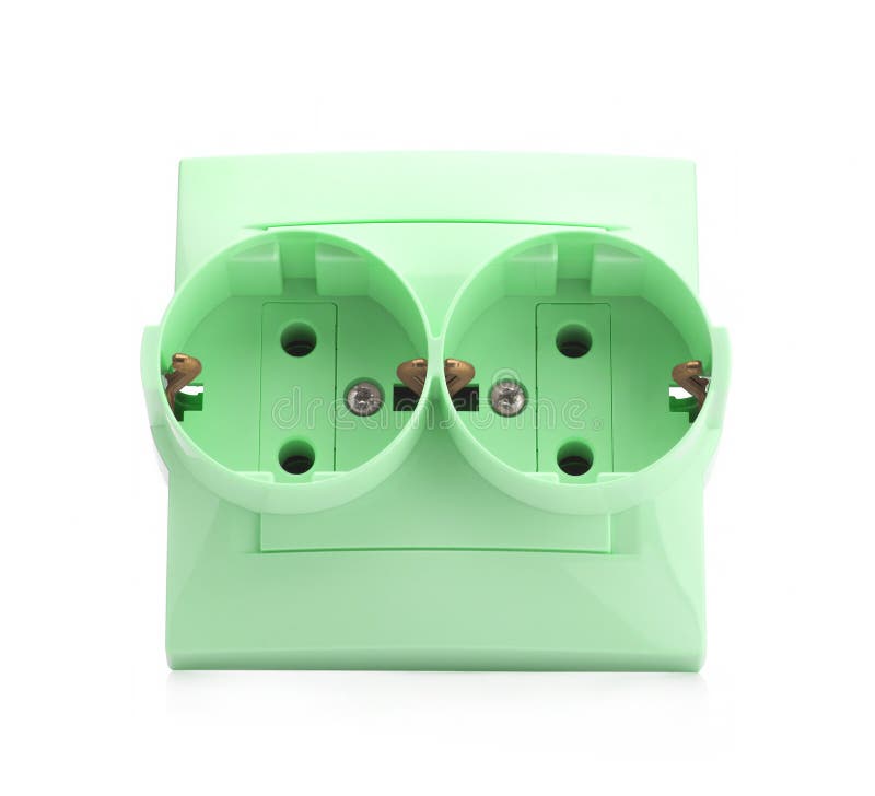 Green Electric Plug, Powerful Energy on a White Background Stock Image ...