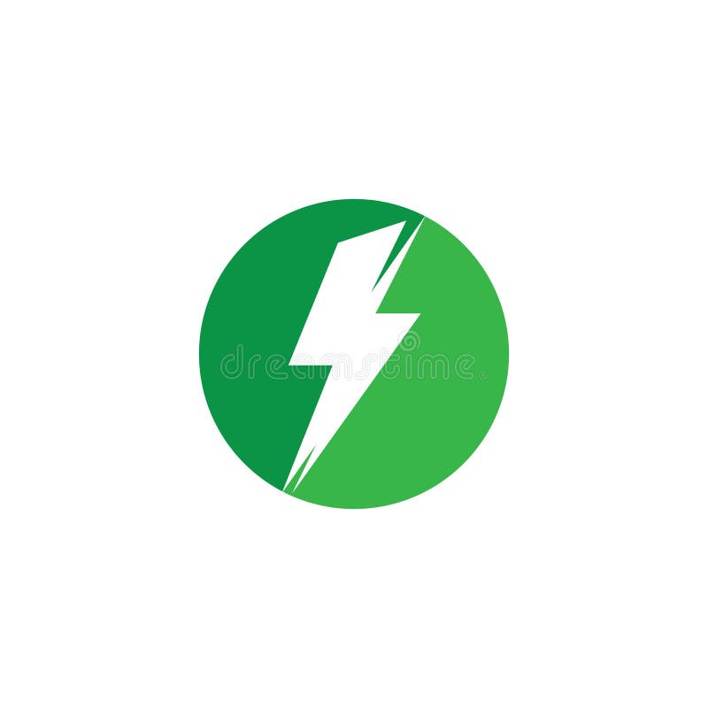 Green Electric Vector Lightning Icon Logo and Symbols. Stock Vector ...