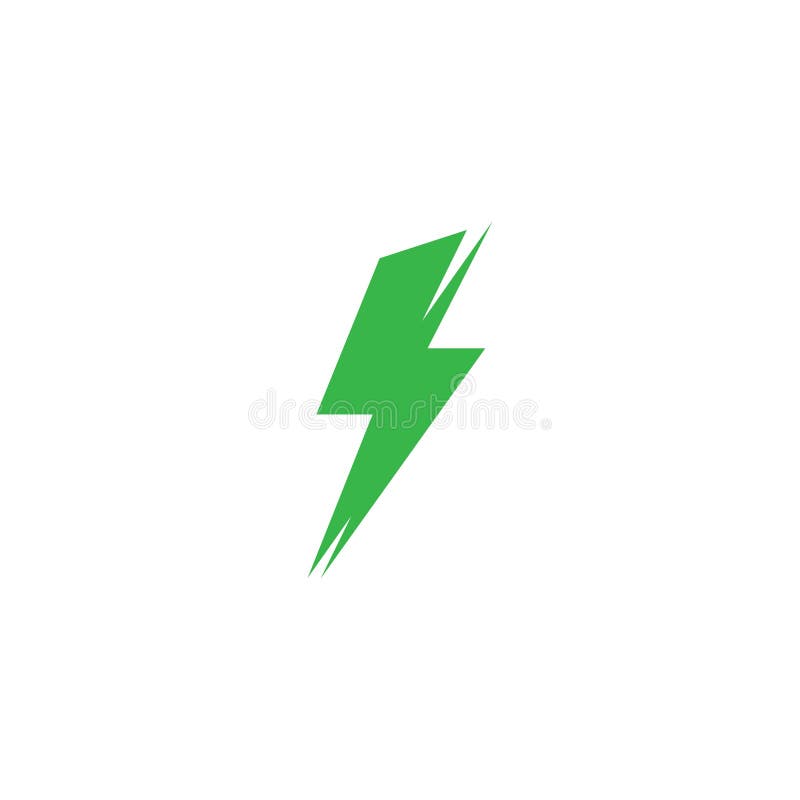 Green Electric Vector Lightning Icon Logo and Symbols. Stock ...