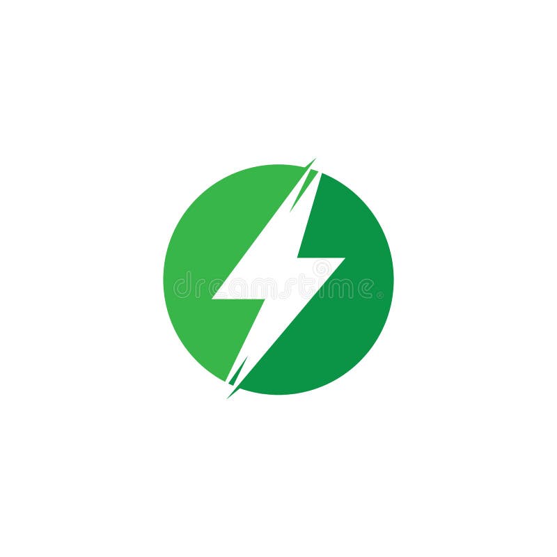 Green Electric Vector Lightning Icon Logo and Symbols. Stock ...