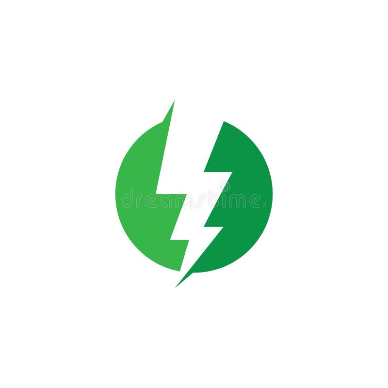 Green Electric Vector Lightning Icon Logo and Symbols. Stock ...