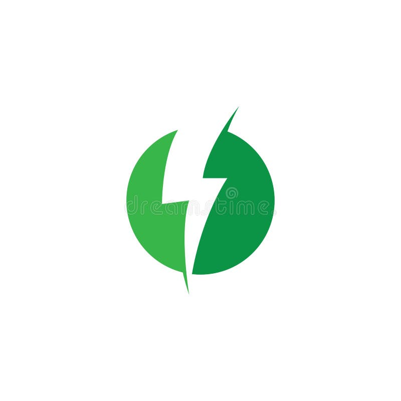 Green Electric Vector Lightning Icon Logo and Symbols. Stock Vector ...