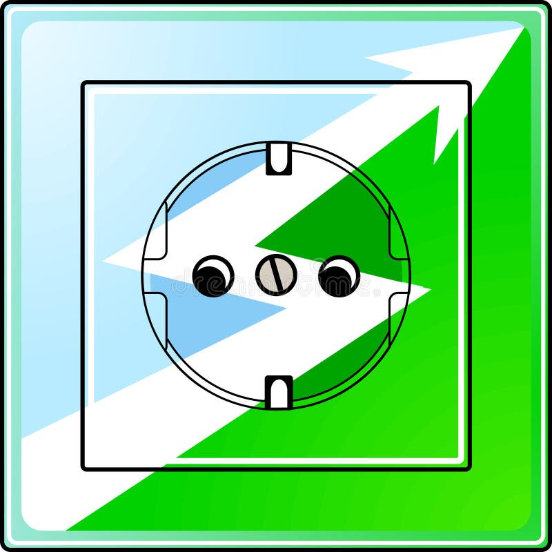 Green electrical energy stock illustration. Illustration of idea - 14299787
