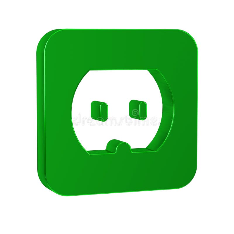 Green Electrical Outlet Icon Isolated on Transparent Background. Power ...