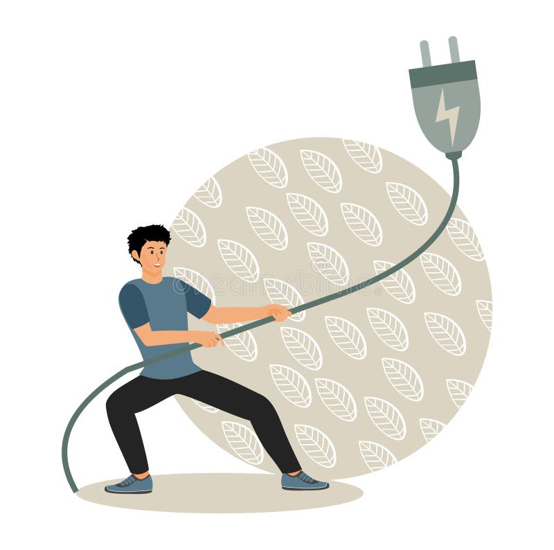 Man Holding Electric Plug Stock Illustrations – 379 Man Holding ...