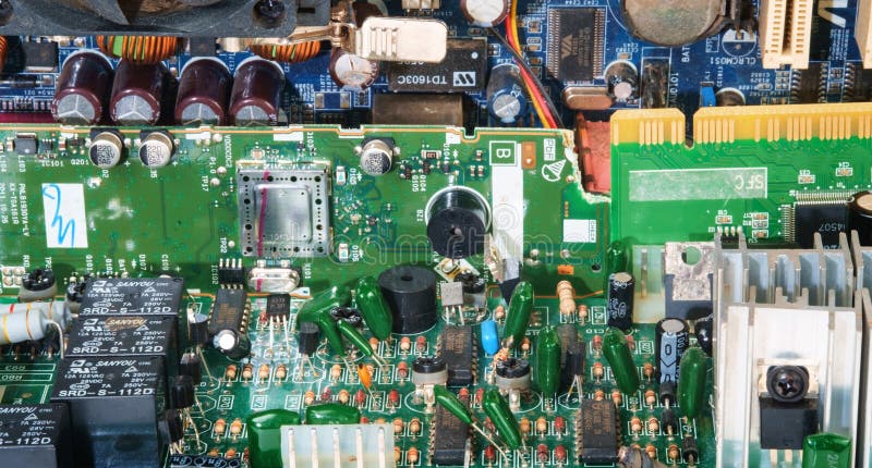 Green Electronic Circuit Board Background Texture Stock Photo - Image ...