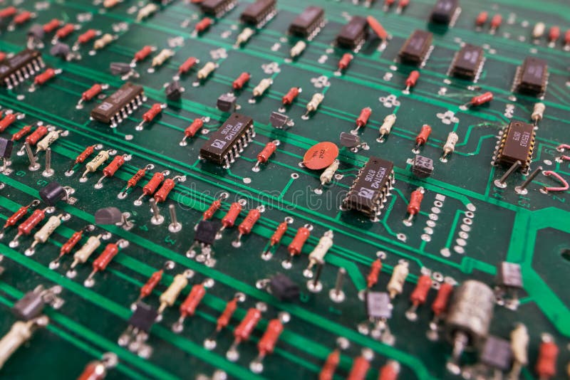Green Electronic Circuit Board Stock Photo - Image of engineering ...