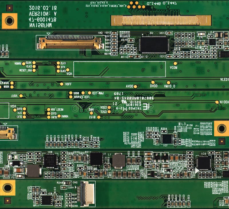 Green Electronic Circuit Board Texure Design Stock Photo - Image of ...