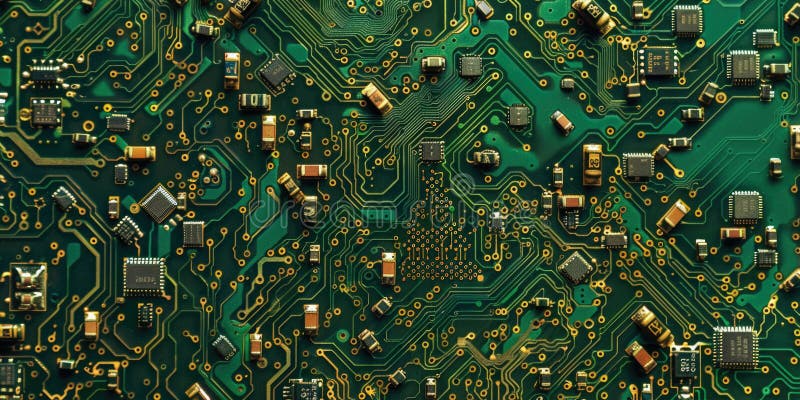 Green electronic circuit stock image. Image of computing - 378117525