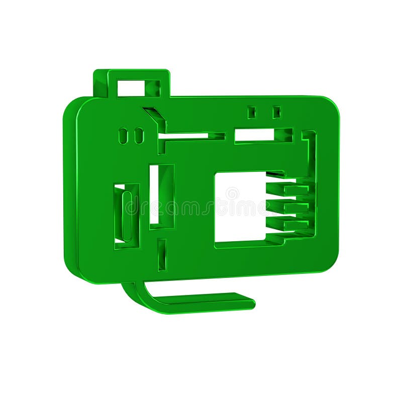 Green Computer Mouse Gaming Icon Isolated on Transparent Background ...