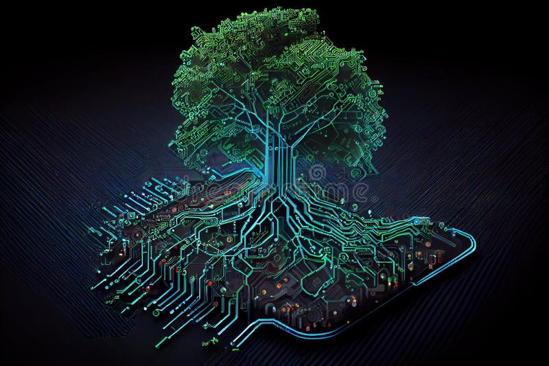 Green electronics concept stock illustration. Illustration of protect ...