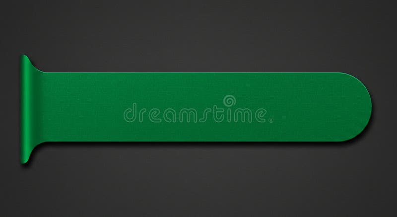 A Green, Elongated, Rectangular Object with Rounded Ends Against a Dark ...