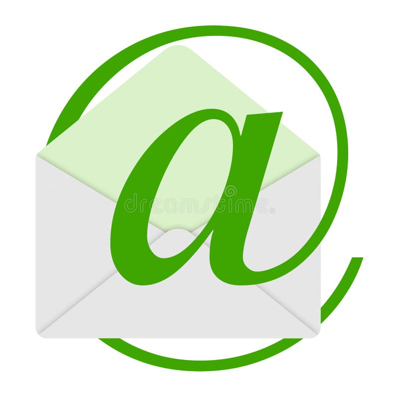 The green email stock illustration. Illustration of information - 48766467