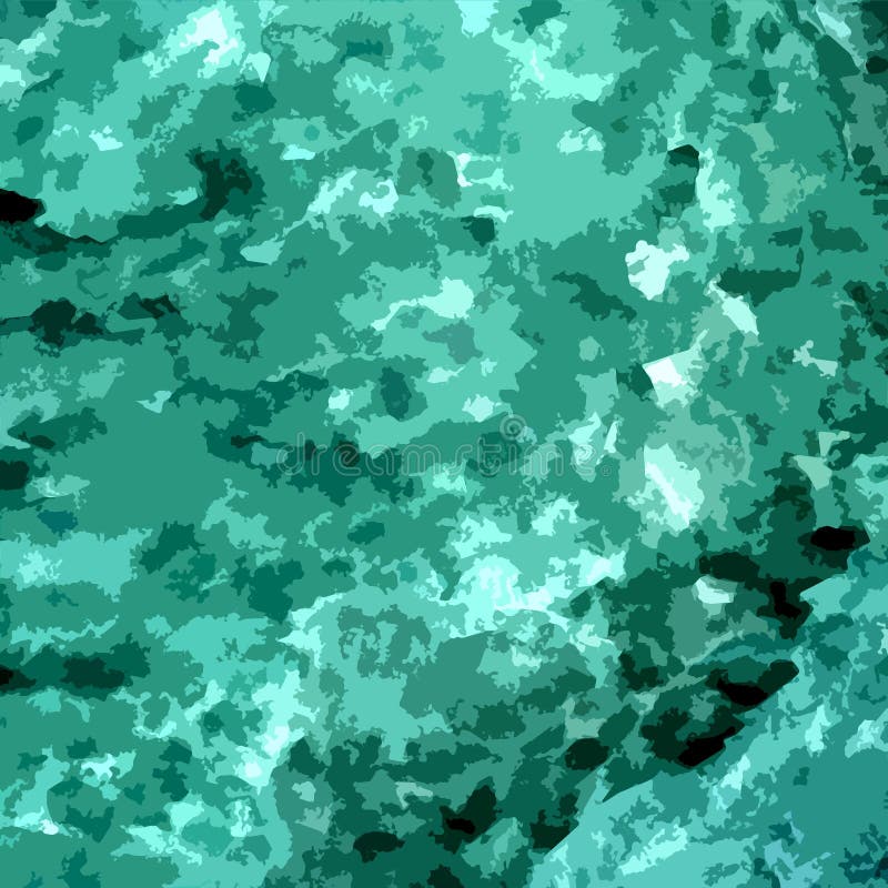 Emerald Abstract Background with Dynamic Wavy Lines and Bubbles Stock ...