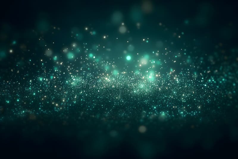 Green Emerald Background with Shining Elements. Neural Network AI ...