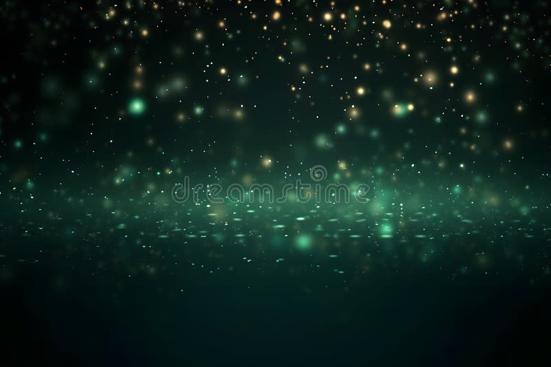 Green Emerald Background with Shining Elements. Neural Network AI ...