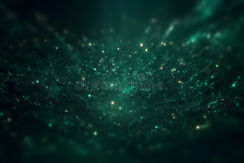 Green Emerald Background with Shining Elements. Neural Network AI ...