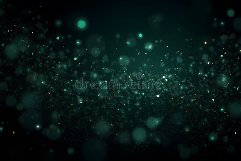 Green Emerald Background with Shining Elements. Neural Network AI ...