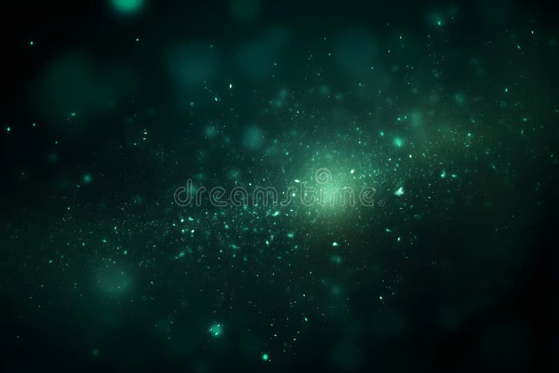 Green Emerald Background with Shining Elements. Neural Network AI ...