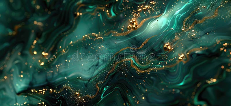 Green Emerald and Gold Marble Wallpaper Stock Photo - Image of elegant ...