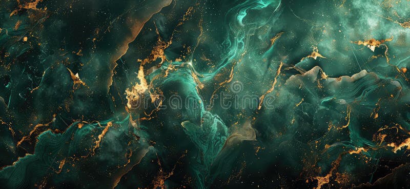 Green Emerald and Gold Marble Wallpaper Stock Photo - Image of ...