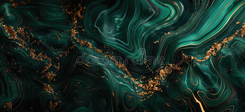 Green Emerald and Gold Marble Wallpaper Stock Photo - Image of pattern ...