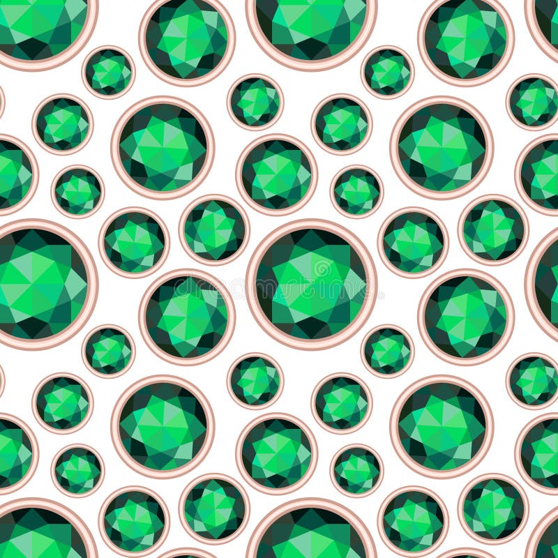 Green Emerald Seamless Pattern Stock Vector - Illustration of circle ...